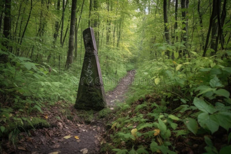 A Trail Marker with a Hidden Arrow, Guiding the Way through Dense ...