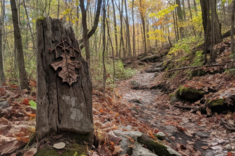 Trail Marker Pointing the Way To Hidden Treasure Stock Illustration ...