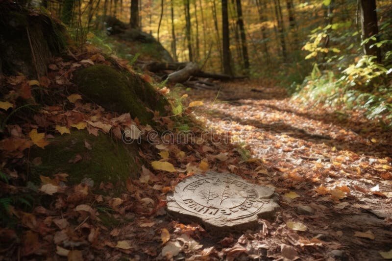 Trail Marker Pointing the Way To Hidden Treasure Stock Illustration ...