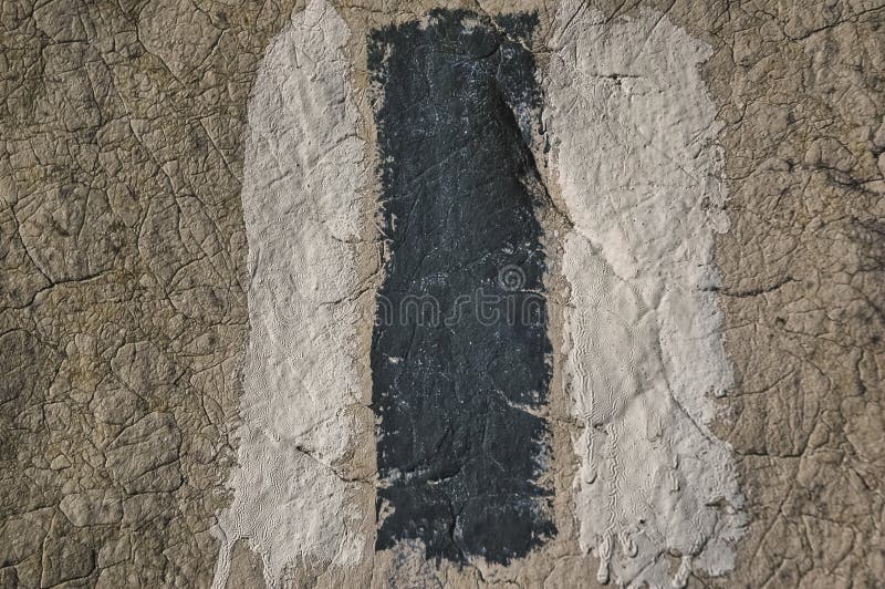 Trail Marker on Rugged Rock Surface Stock Image - Image of sculpture ...