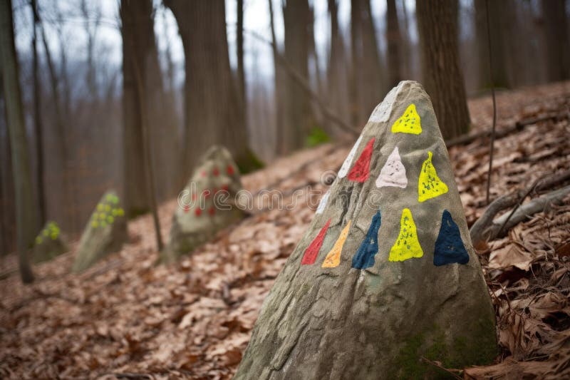 Trail Markers that are Painted on Trees or Rocks, for Extra Visibility ...