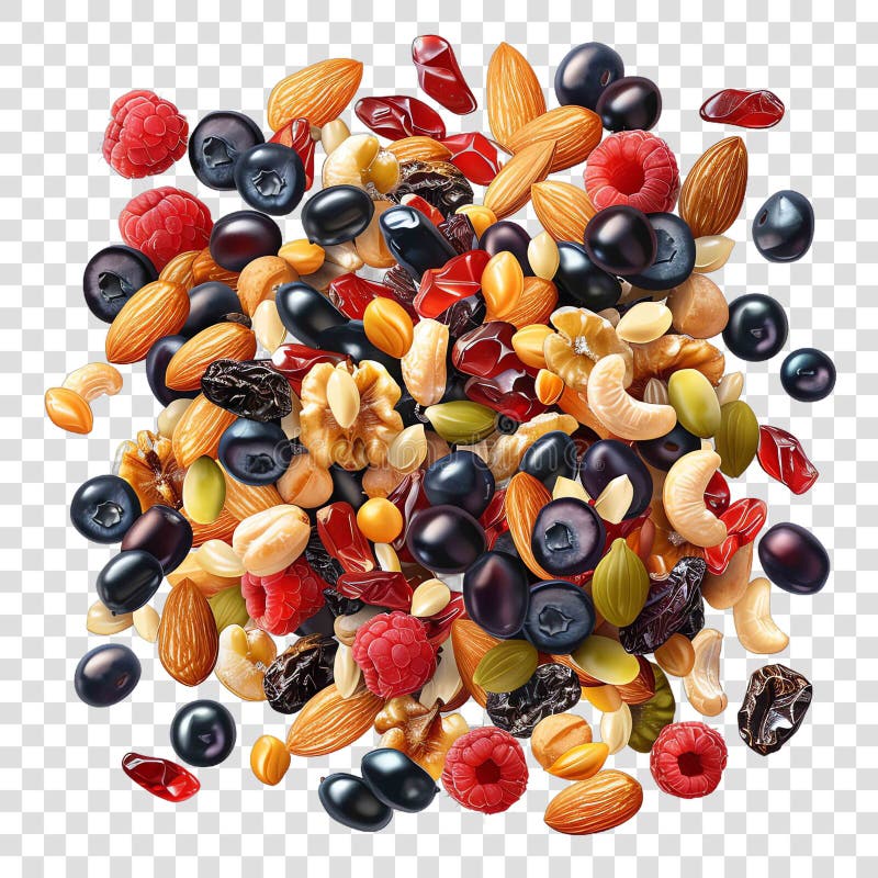 Trail Mix Transparent Background Realistic Element Stock Illustration ...