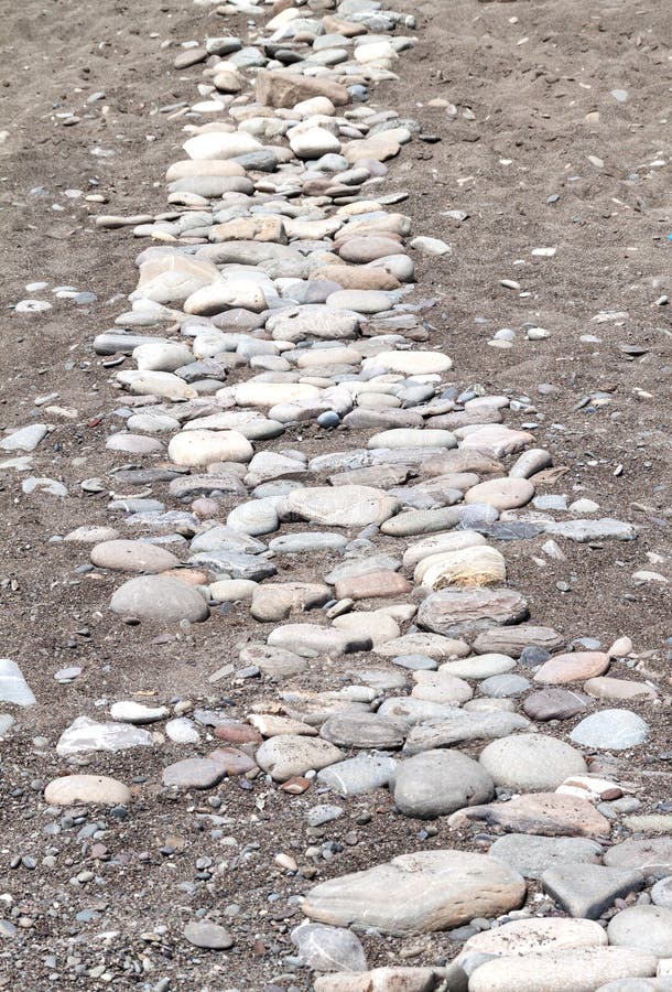 Trail of pebbles stock image. Image of nature, beach - 33172793