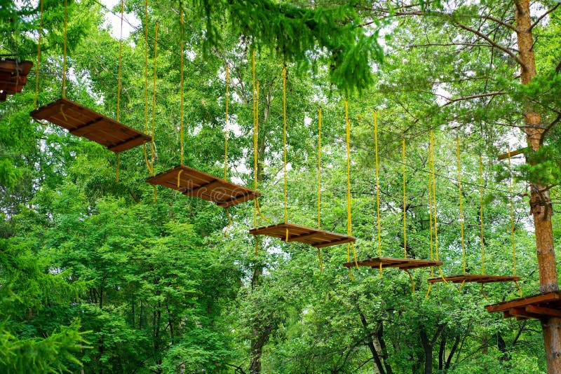 Trail from Platforms To Trees Stock Photo - Image of building, trail ...