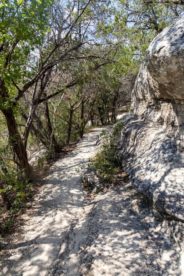 Trail with Rocks and Trees in Wimberley Stock Photo - Image of outdoor ...
