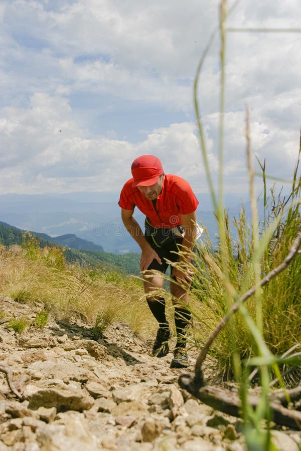 Trail Runner at a Mountain Marathon Editorial Photography - Image of ...