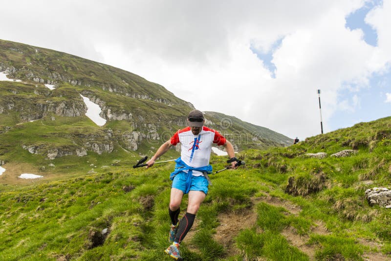 Trail Runner stock image. Image of competition, carpathian - 58215225