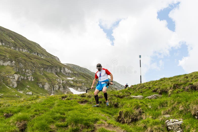 Trail Runner stock image. Image of courage, motion, competition - 58215227