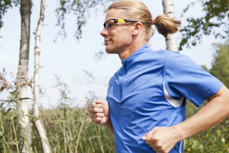 Trail runner in summer stock photo. Image of active, nature - 27434644