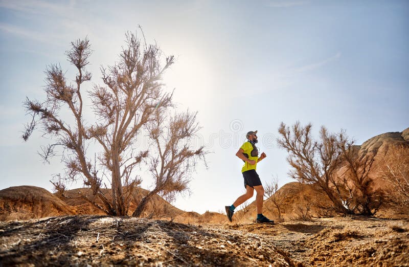 Trail running adventure stock image. Image of outdoors - 144643547