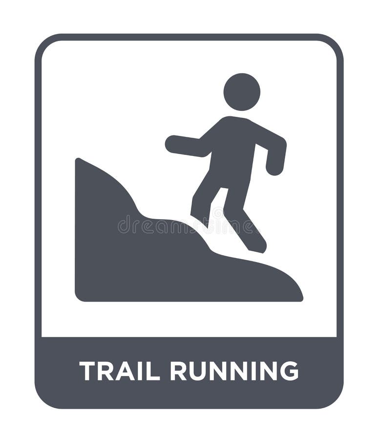 Trail Running Icon in Trendy Design Style. Trail Running Icon Isolated ...