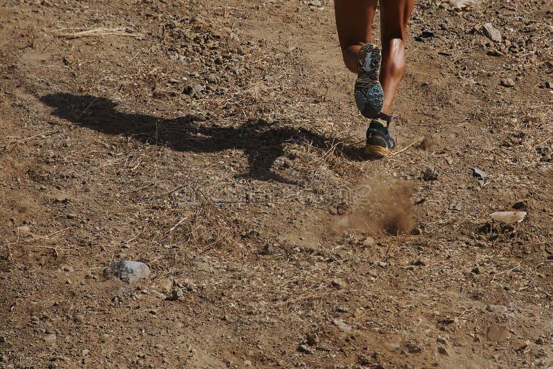 Trail running man stock image. Image of leisure, action - 57020559