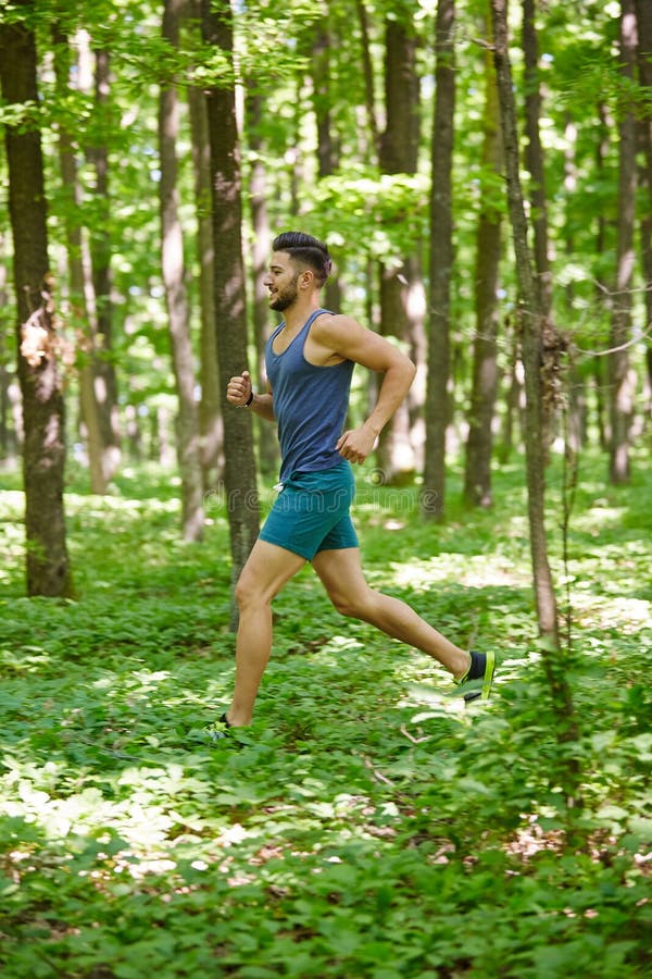 Trail running stock image. Image of outside, energy, park - 55544123