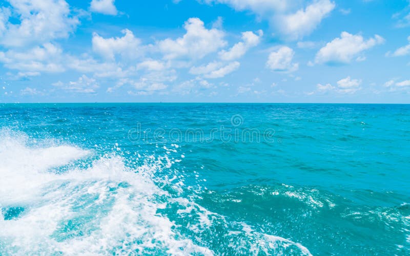 .Trail on Sea Water Surface Behind Boat Stock Image - Image of ship ...