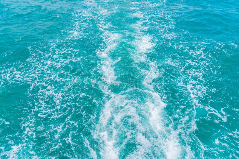 .Trail on Sea Water Surface Behind Boat Stock Image - Image of stern ...