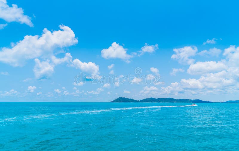 .Trail on Sea Water Surface Behind Boat Stock Image - Image of cruise ...