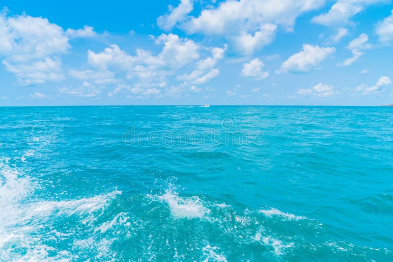 .Trail on Sea Water Surface Behind Boat Stock Image - Image of abstract ...