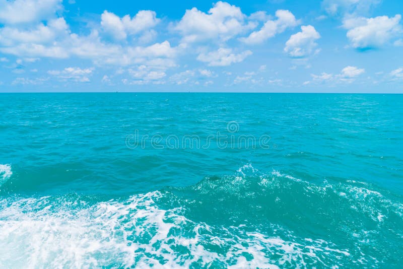 .Trail on Sea Water Surface Behind Boat Stock Image - Image of summer ...