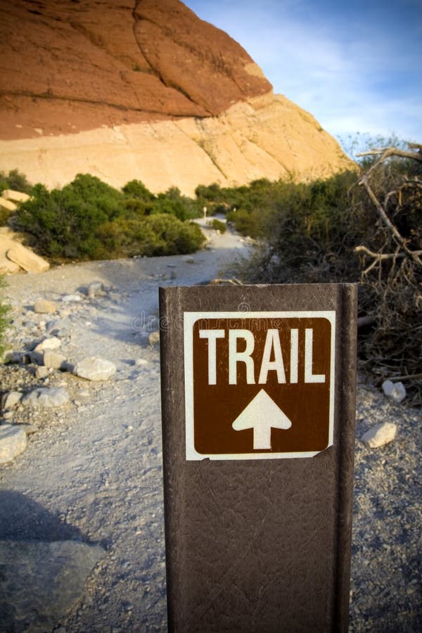 Trail Sign stock image. Image of mountain, park, travel - 9338419