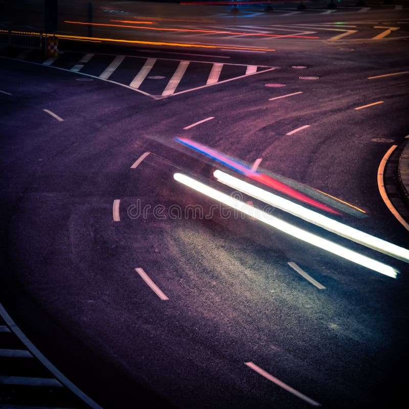 Trail through street stock image. Image of street, tower - 28624827