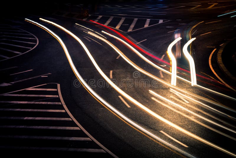 Trail through street stock image. Image of architecture - 28696549