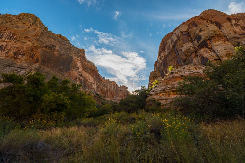 Calf Creek Falls, Calf Creek Canyon, Grand Staircase-Escalante N Stock ...