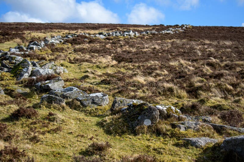 Trail Up To Grimspound Tor, a View that Portrays the Long Winding Path ...