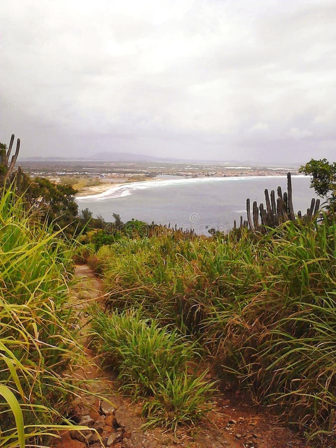 A Trail with a View from Above with Views of the Sea Coast Stock Photo ...