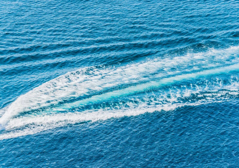 Trail on Water Surface Behind of Fast Moving Motor Boat Stock Image ...