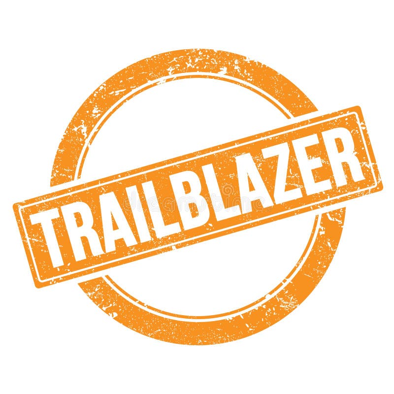 TRAILBLAZER Text Written on Black Grungy Round Stamp Stock Illustration ...