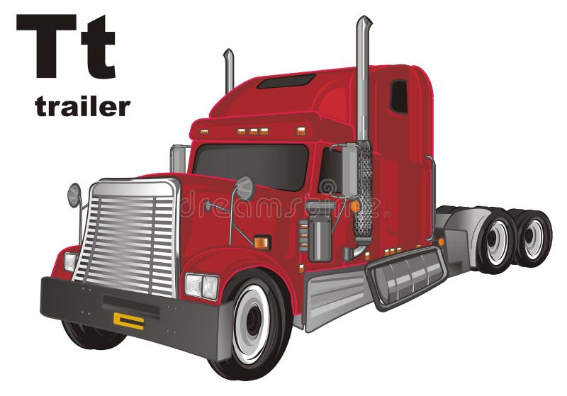 Trailer and abc stock illustration. Illustration of transportation ...