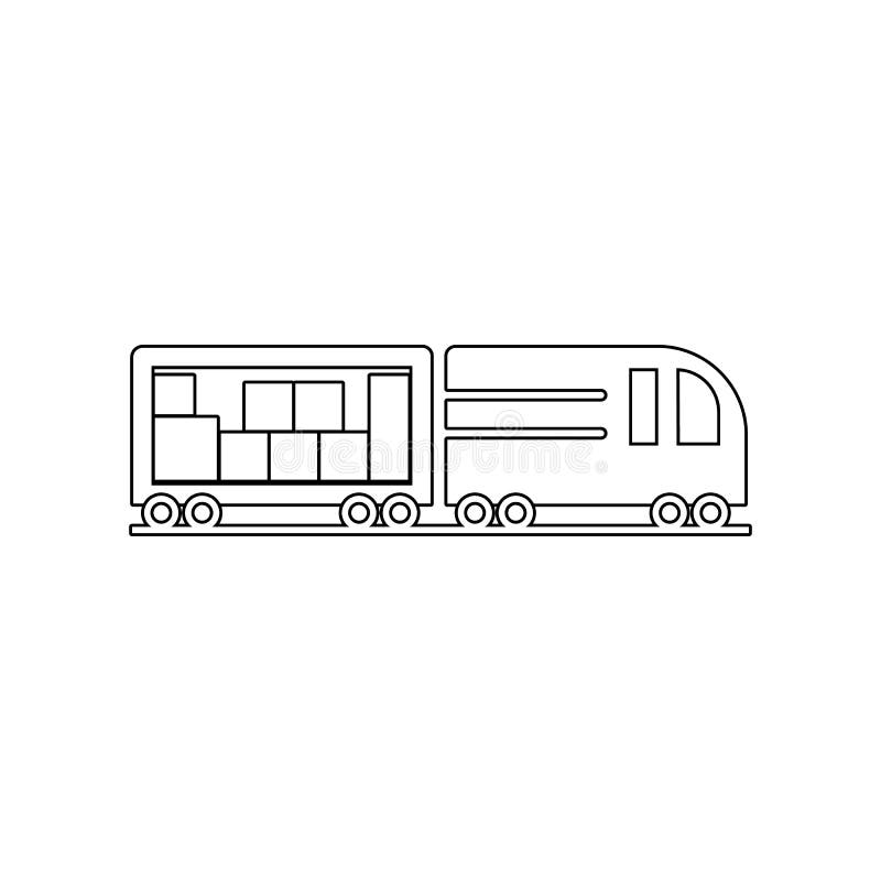 Trailer Brings Packing Boxes Icon. Element of Logistic for Mobile ...