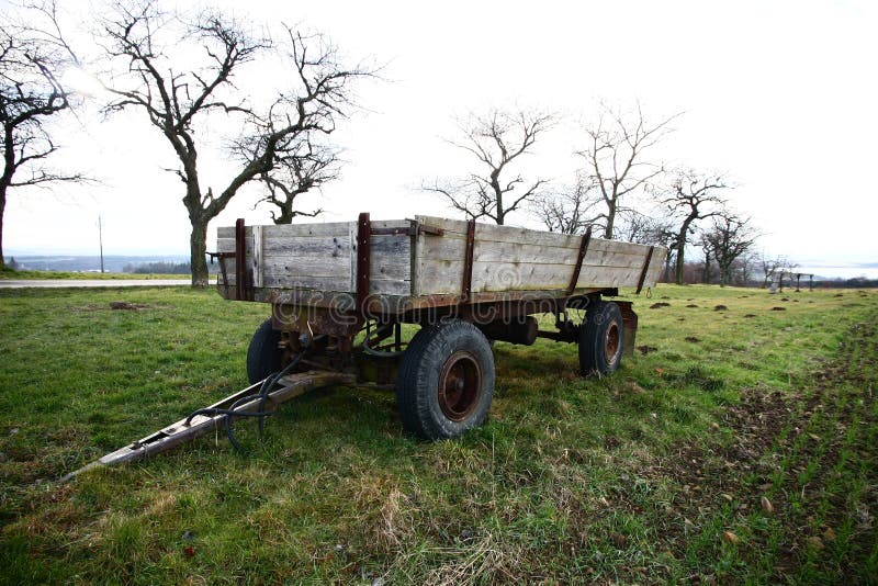 Old farm trailer stock image. Image of trailer, agricultural - 40012025