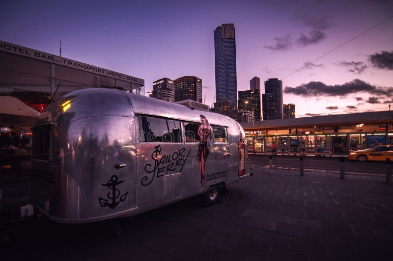 Trailer in the city editorial photography. Image of people - 120353067