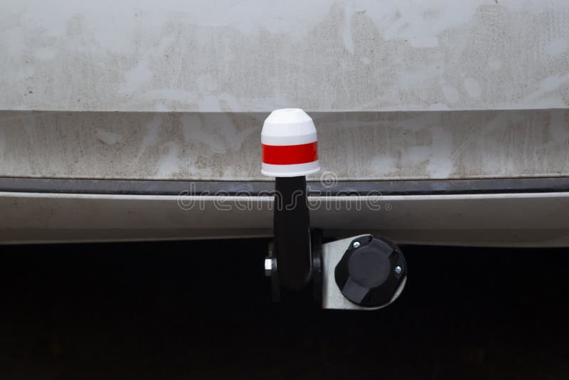 Trailer Coupling.Installing a Towbar on a Passenger Car Stock Photo ...