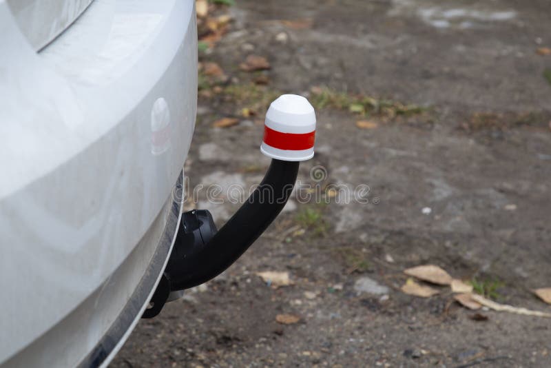 Trailer Coupling.Installing a Towbar on a Passenger Car Stock Photo ...