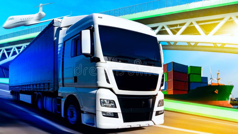 The Lorry Trailer in a Warehouse . Stock Image - Image of motion, blur ...