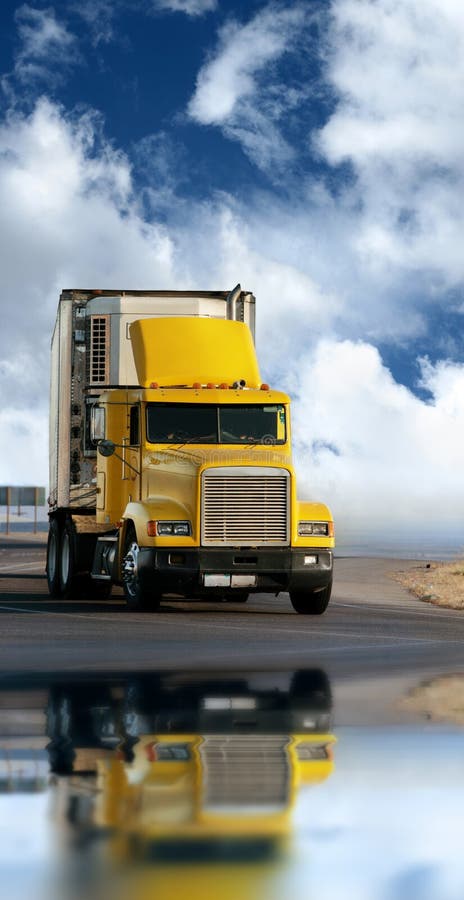 Trailer freight truck stock image. Image of transportation - 7189093