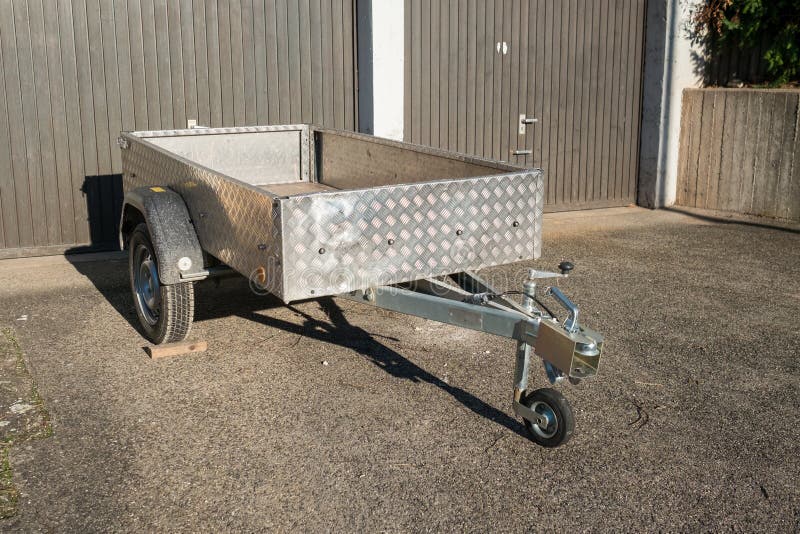 Old Car Trailer in Russian Village Stock Photo - Image of equipment ...