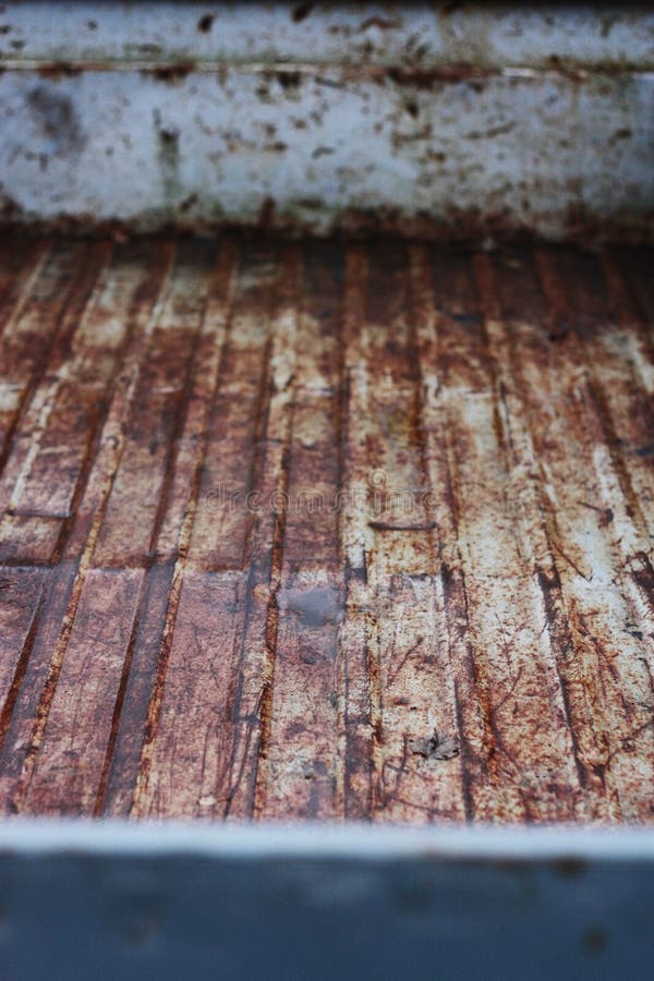 Trailer Gray Machine with Rust and Water View Stock Image - Image of ...