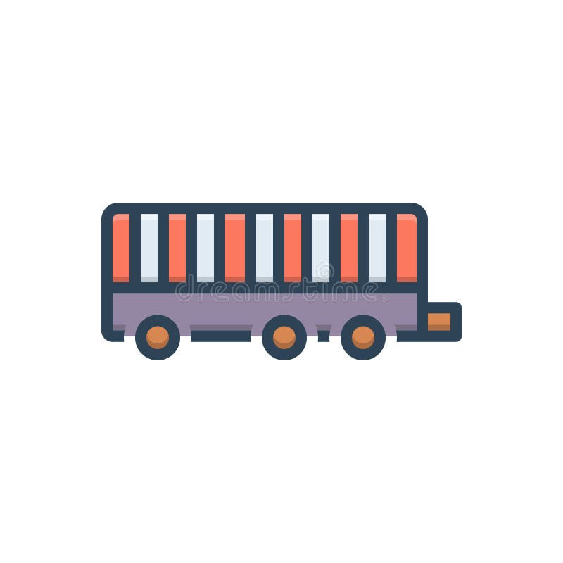 Color Illustration Icon for Trailer, Truck and Travel Stock ...