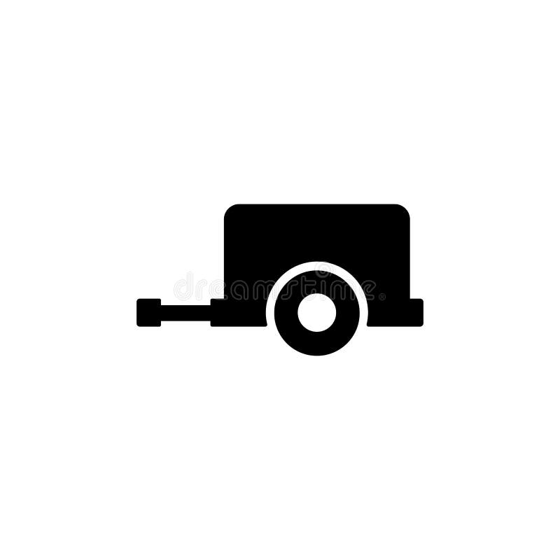 Trailer Icon Vector On White Background Stock Vector - Illustration of ...