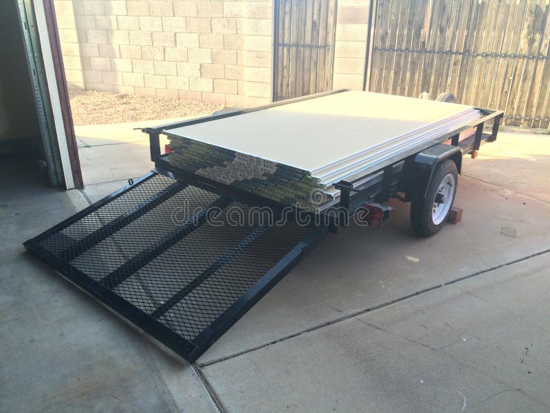 Trailer Loaded with Drywall for Remodel Construction Project Stock ...