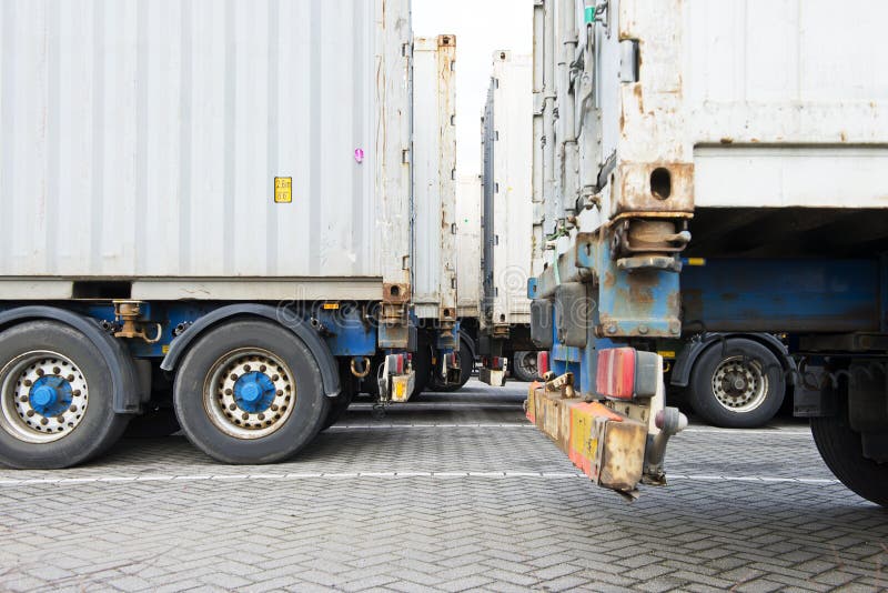 Trailer parking stock photo. Image of load, steel, paring - 29471776