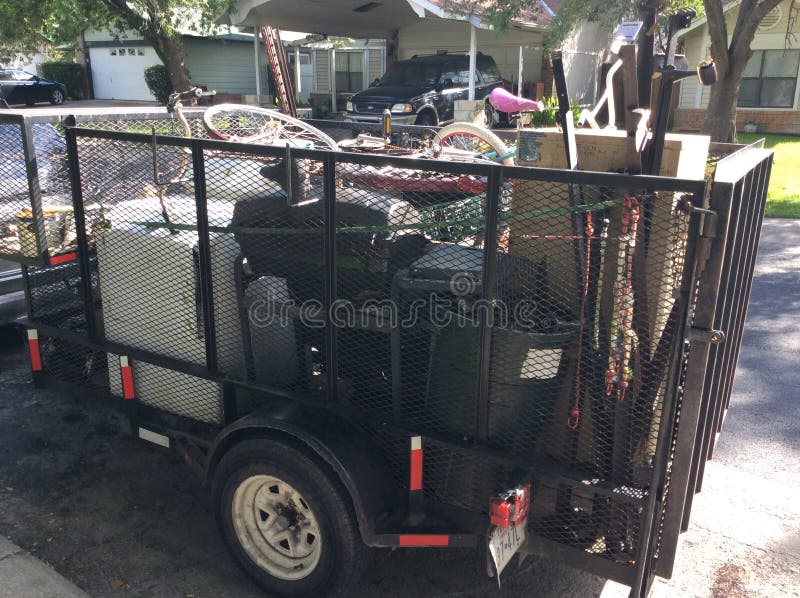 Trailer Full of Scrap Metal Editorial Stock Photo - Image of metal ...