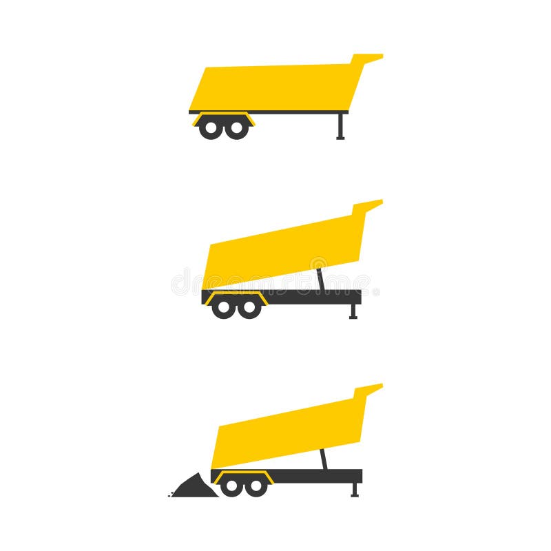 Trailer stock vector. Illustration of icon, truck, simple - 282801204