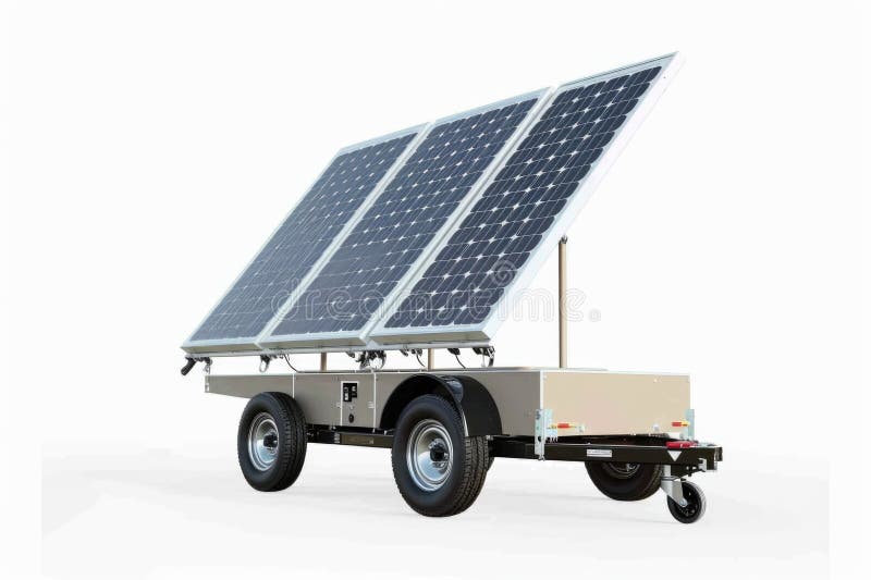 A Trailer with a Solar Panel Attached To it Stock Photo - Image of ...
