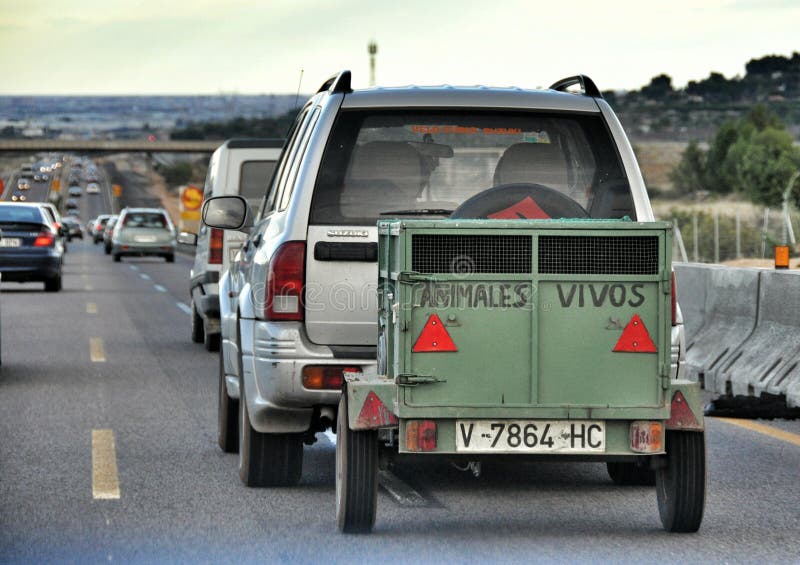 Trailer for Transporting Animals Editorial Photography - Image of ...