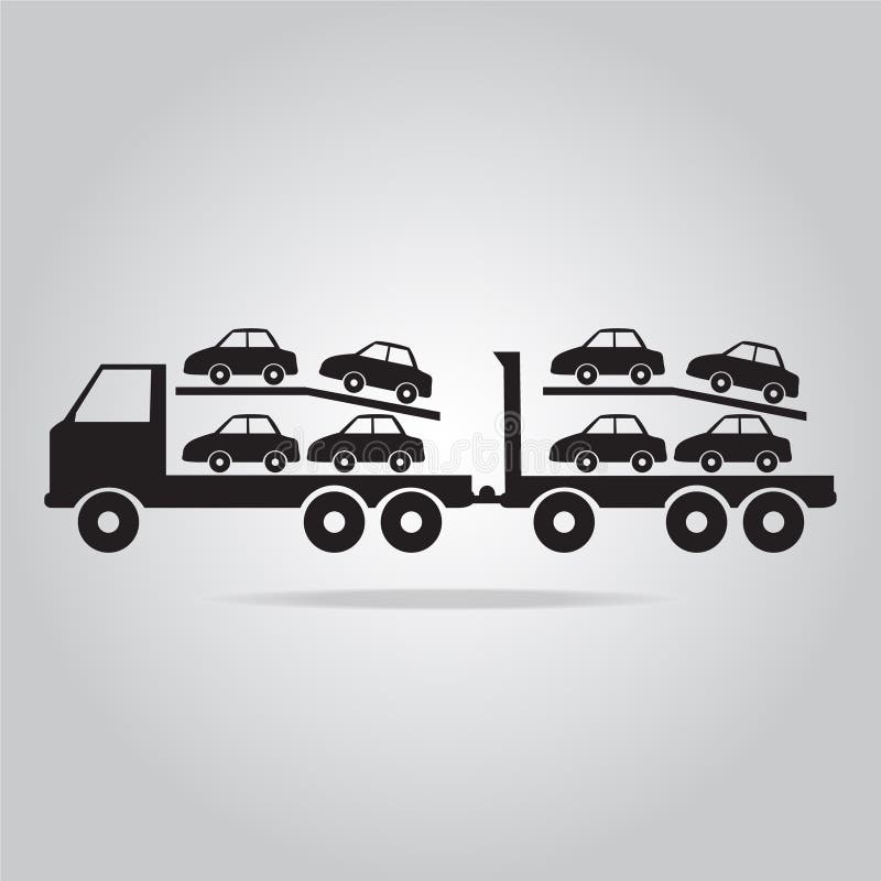 Trailer Truck Icon Illustration Stock Vector - Illustration of ...