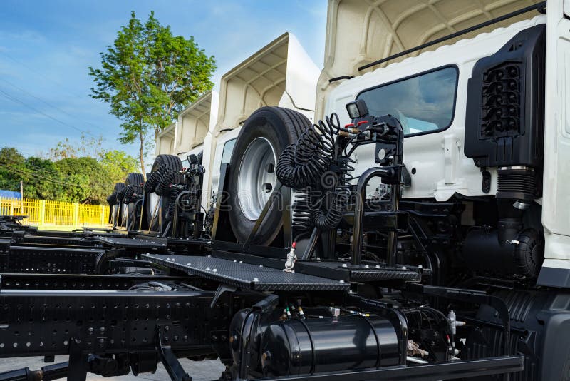 Trailer Truck Transport and the Logistic Cargo Stock Image - Image of ...